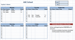 5+ Free Class Schedule Templates in MS Word, Excel and PDF Format