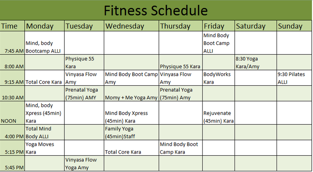 9 Free Fitness Schedule Templates In MS Word And MS Excel Format