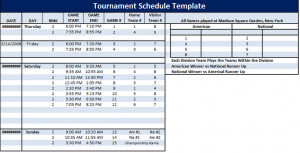 6 Free Tournament Schedule Templates in MS Word and MS Excel