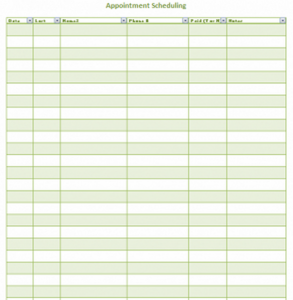5 Free Appointment Schedule Templates in MS Word and MS Excel