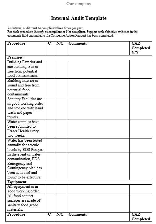 6 Free Audit Schedule Templates In MS Word And MS Excel 6 Free Audit Schedule Templates In MS Word And MS Excel