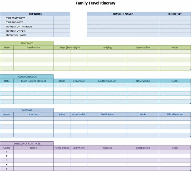 8 Free Travel Itinerary Templates In MS Word And MS Excel 8 Free Travel Itinerary Templates In MS Word And MS Excel