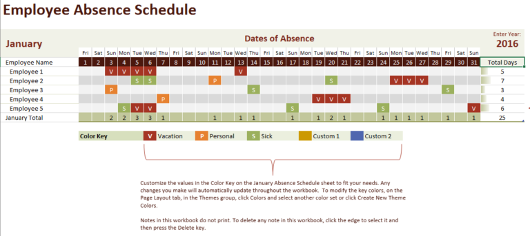 6 Free Vacation Schedule Templates in MS Word and MS Excel