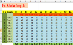 7 Free Fee Schedule Templates in MS Word and MS Excel