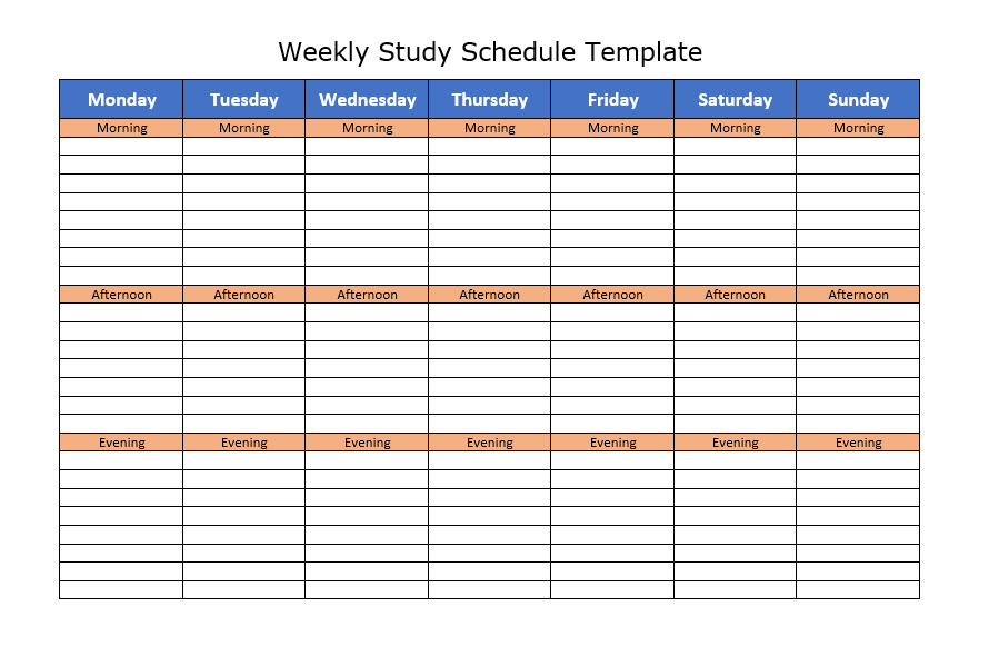 5 Excel College Schedule Template Sample Excel Templates